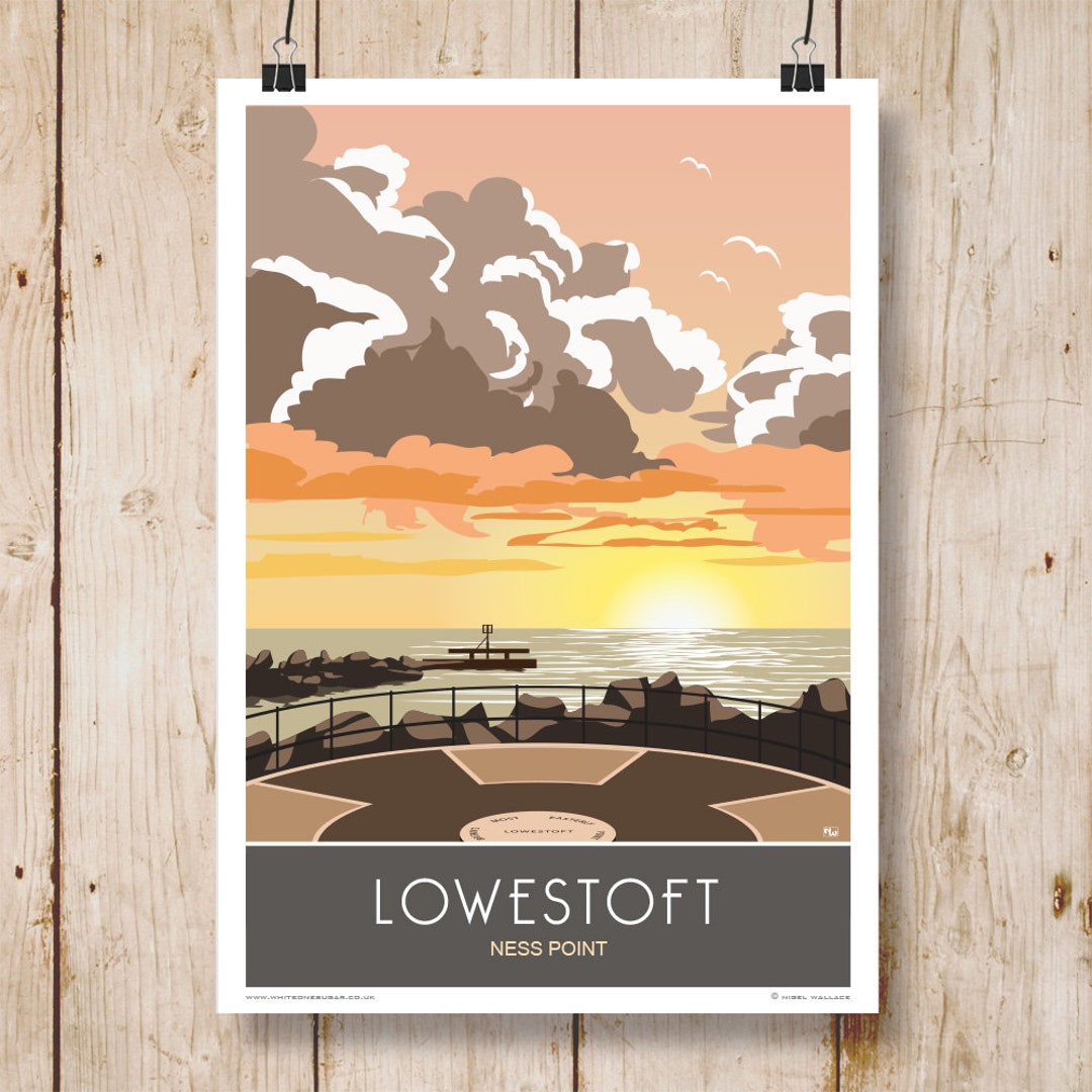 Lowestoft, Ness Point Suffolk. A4, A3, A2, A1, Railway Poster. Other ...