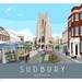 Sudbury Suffolk. Travel Style Poster of This English Market Town A4, A3 ...