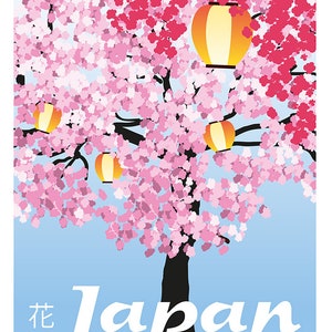 JAPAN. Poster, Hanami, Traditional Japanese Custom of Enjoying the ...