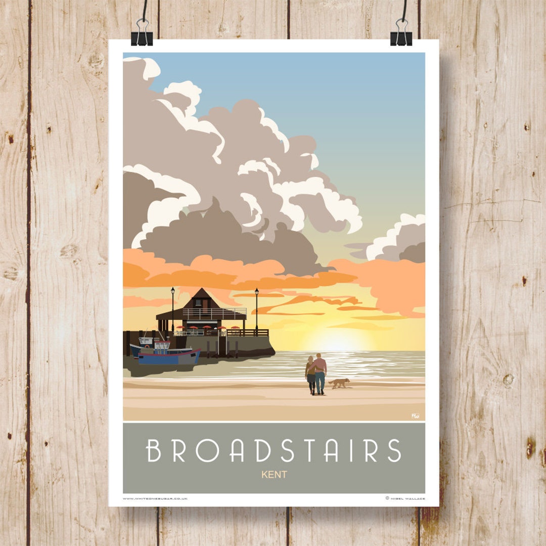 Broadstairs Sunrise Poster, Print. A4, A3, A2, A1. Other Sizes Now ...