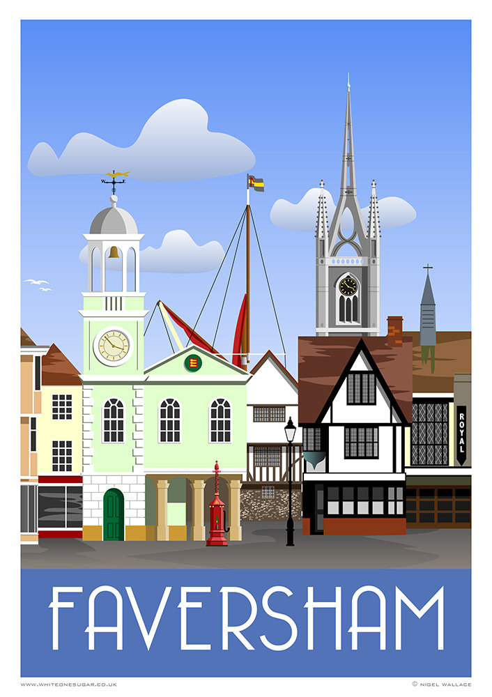 Faversham. Art Print Travel/railway Poster of Faversham Town - Etsy UK