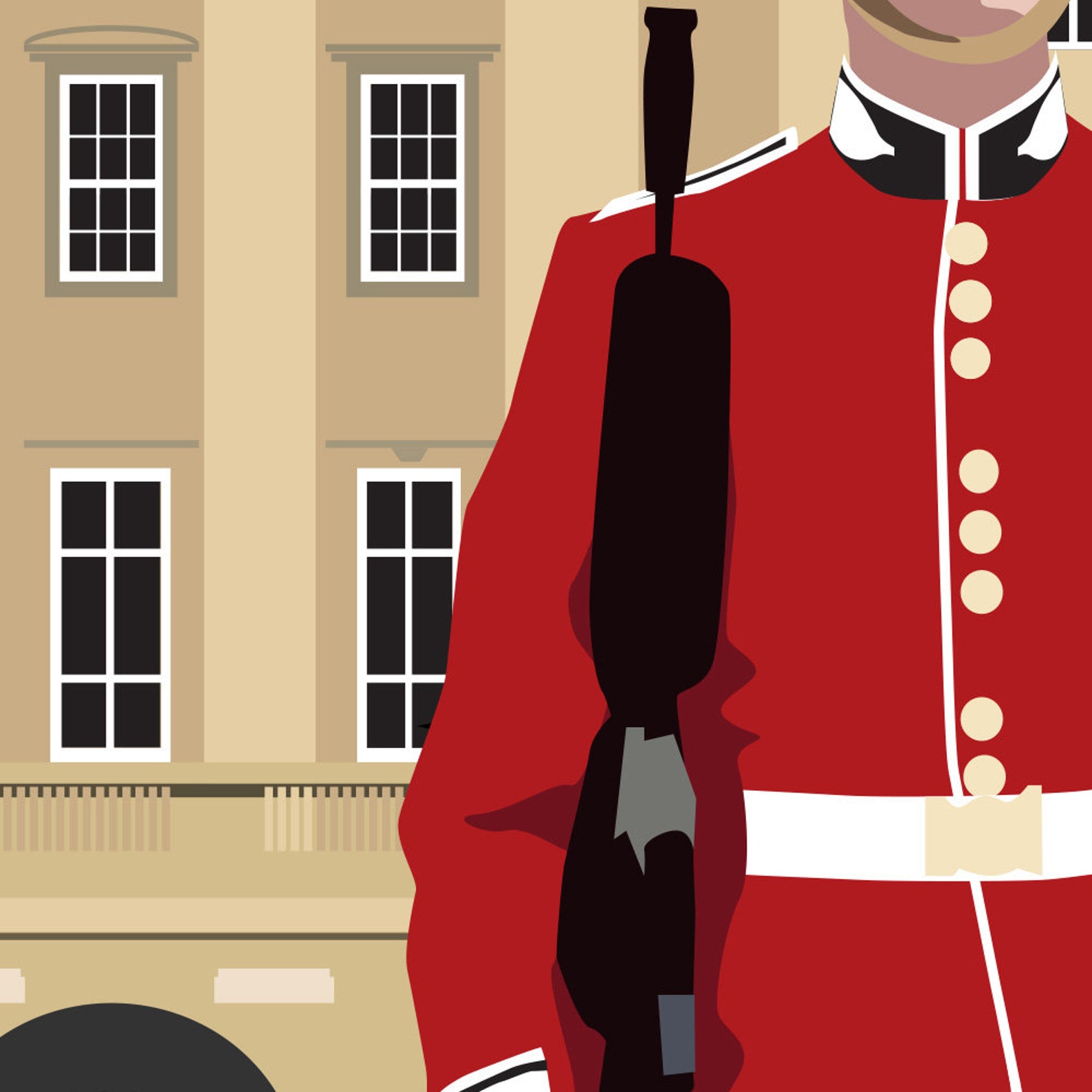 LONDON. Art Print Travel/railway Poster of London Scots Guard - Etsy