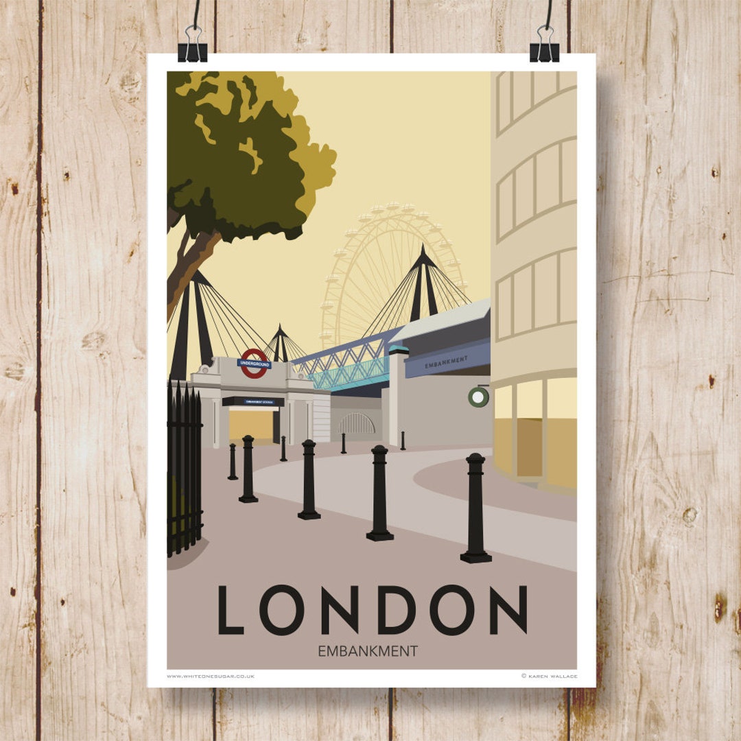 London Embankment. the Underground Stop for Gordon's Wine Bar! in Retro ...