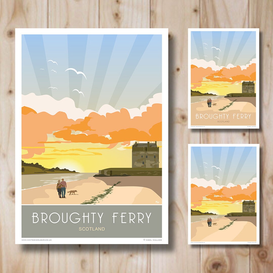 Brought Ferry Beach Sunset, Near Dundee Scotland, Travel Portrait, in ...