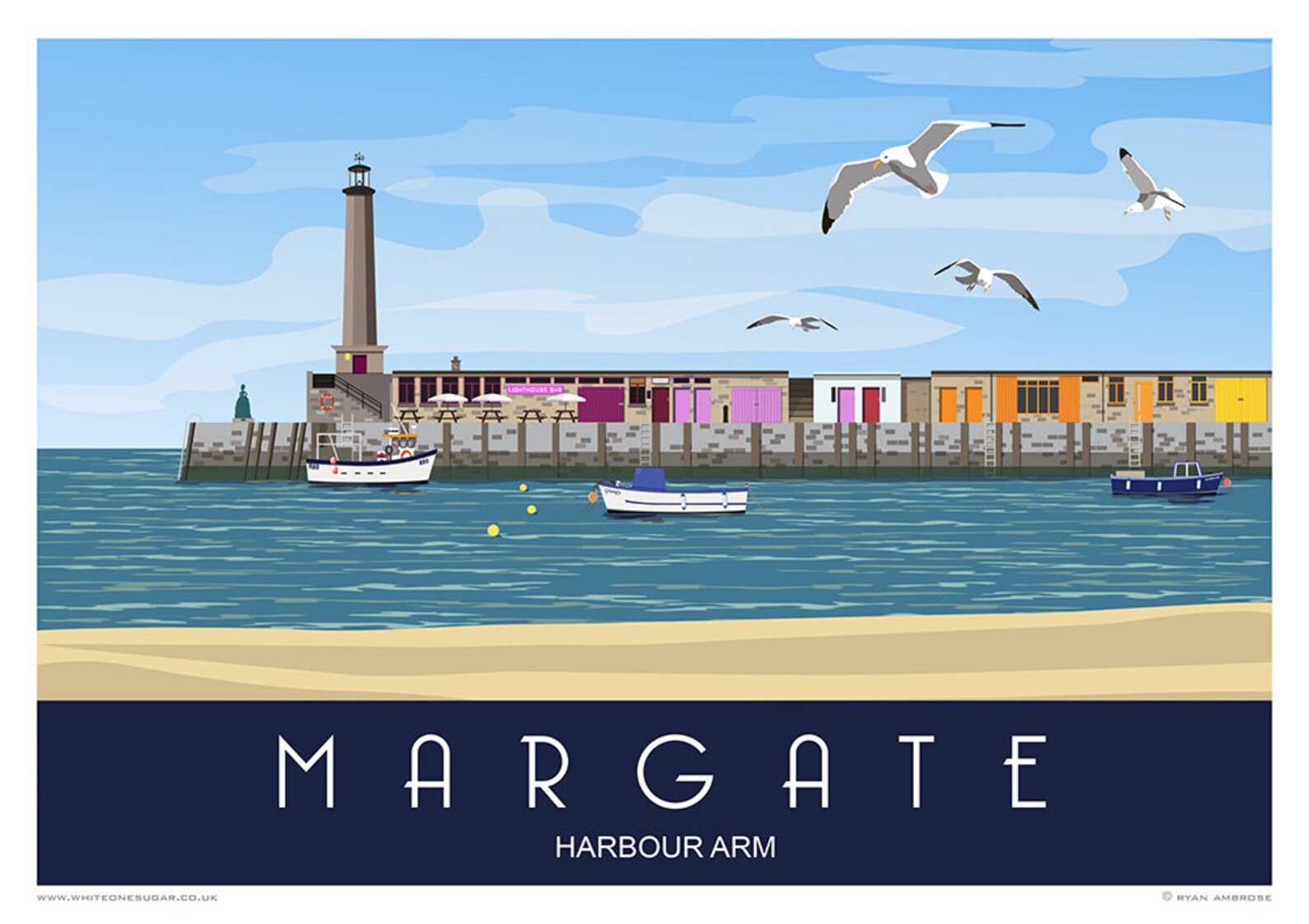 Margate Harbour Arm. Poster, Print, Portrait and Landscape. Travel ...