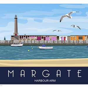 Margate Harbour Arm. Poster, Print, Portrait and Landscape. Travel ...