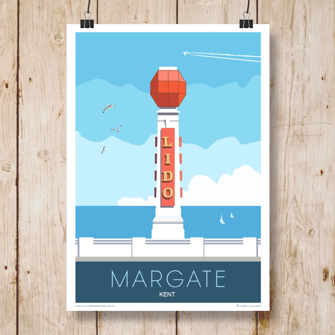 Margate Lido Travel Poster. A4, A3, A2, A1. Other Sizes Now Available ...