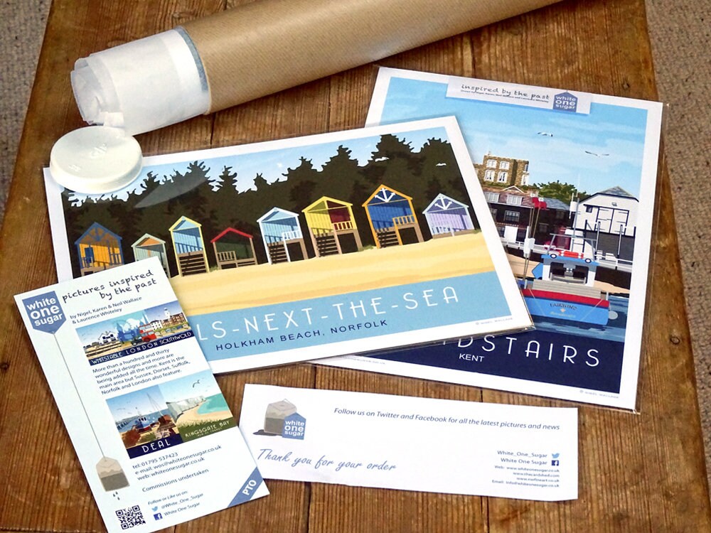 Broadstairs Beach Travel Poster. A4 A3 A2 A1 | Etsy UK