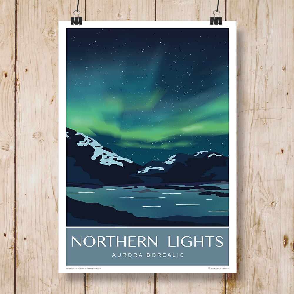 Northern Lights Poster - Etsy