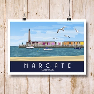 Margate Harbour Arm. Poster, Print, Portrait and Landscape. Travel ...