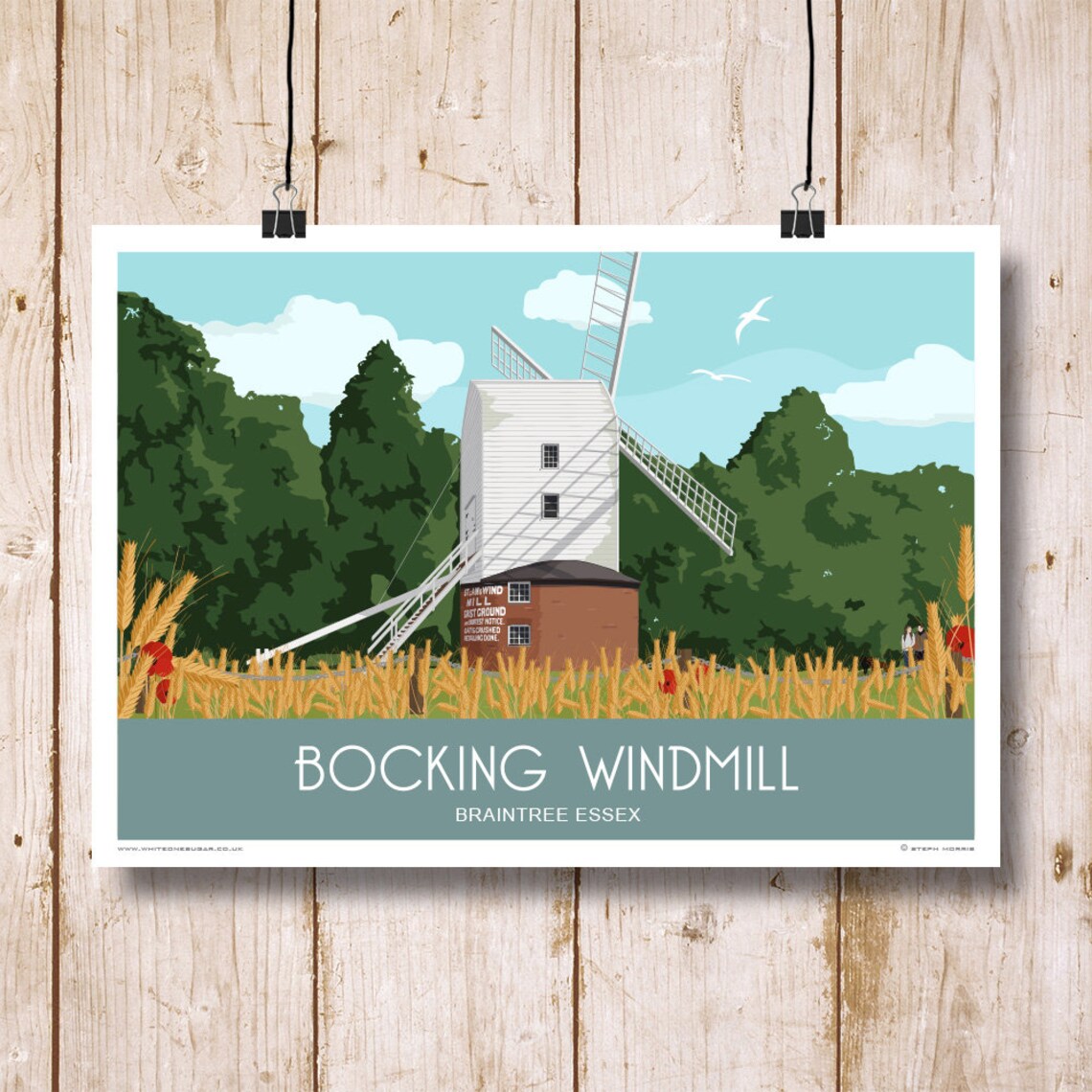Bocking Windmill Essex. Art Print Travel/railway Poster of - Etsy