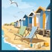 LIFE'S A BEACH. Art Travel Poster. Typical British Beach Scene. A4, A3 ...