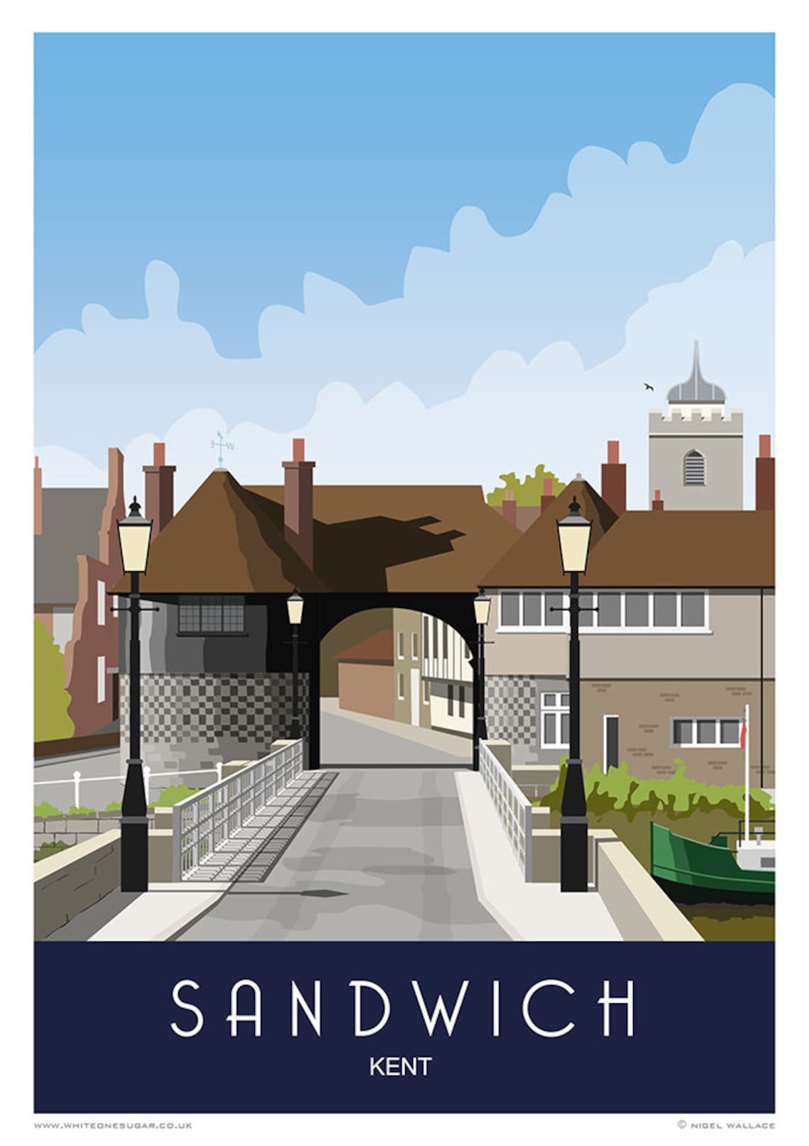 SANDWICH. Travel Poster of Sandwich Kent. Image Sizes - Etsy UK