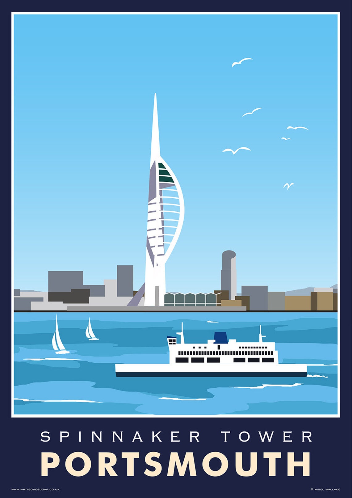 SPINNAKER TOWER. Portsmouth Hampshire. A4 A3 A2 A1 in - Etsy