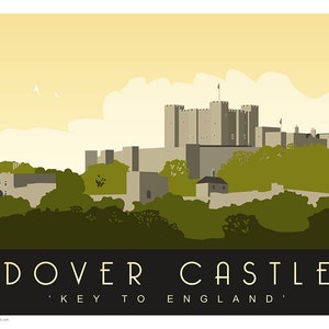 DOVER CASTLE. Art Print Travel/railway Poster of Dover White Cliffs ...