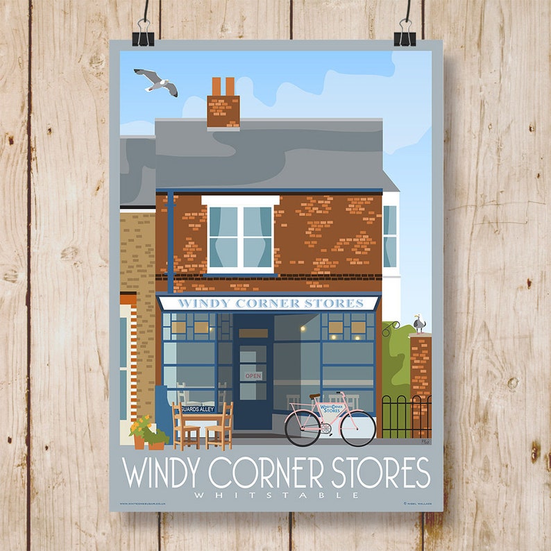 Windy Corner Stores Whitstable Kent. A4 A3 A2 A1 in - Etsy