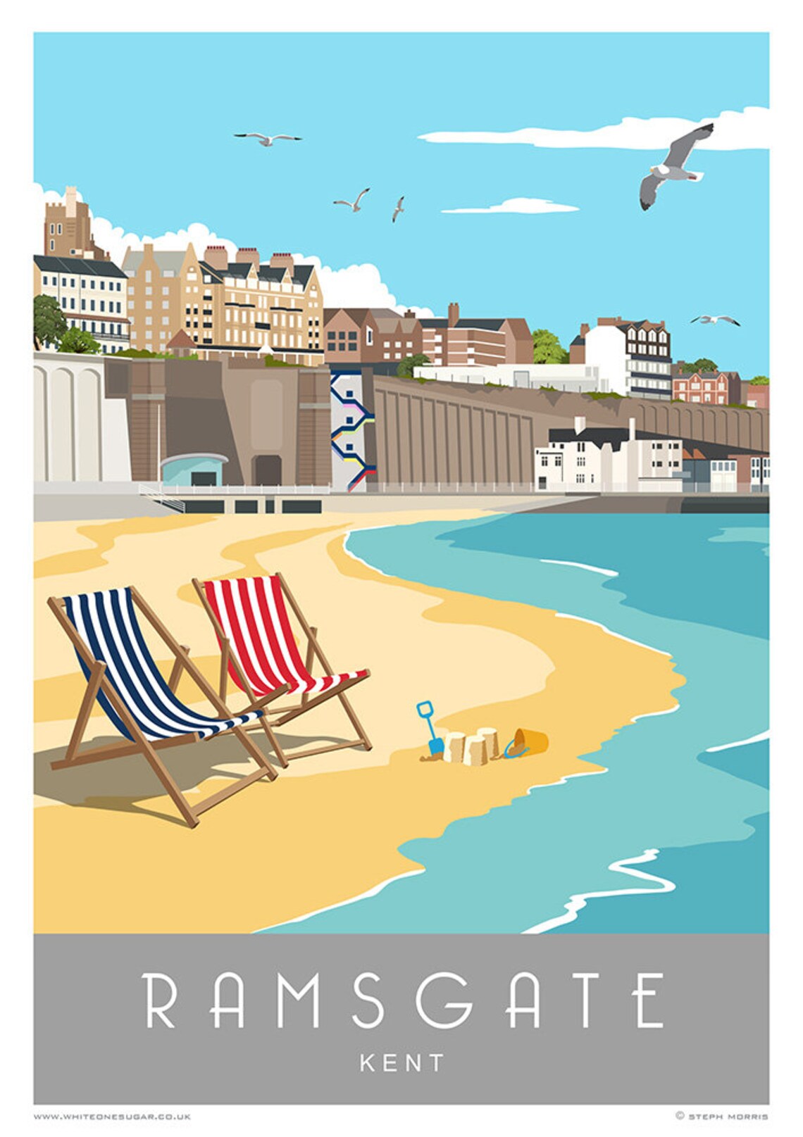 Ramsgate Main Sands Kent. Travel Poster. A4 A3 A2 A1 - Etsy