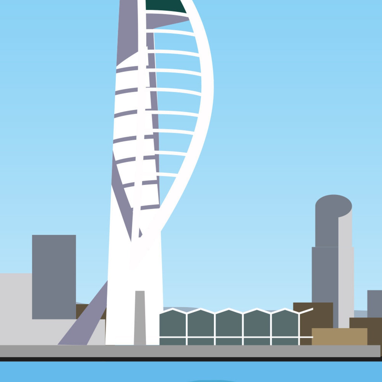 SPINNAKER TOWER. Portsmouth Hampshire. A4 A3 A2 A1 in - Etsy UK