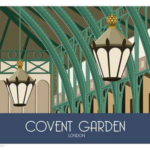 London. Art Print Travel/railway Poster of Covent Garden, London ...