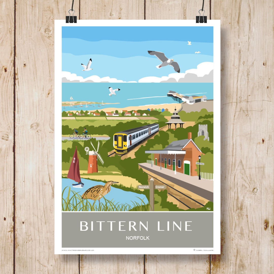 Bittern Line. Norwich to Sheringham. Portrait A4, A3, A2, A1. Other ...