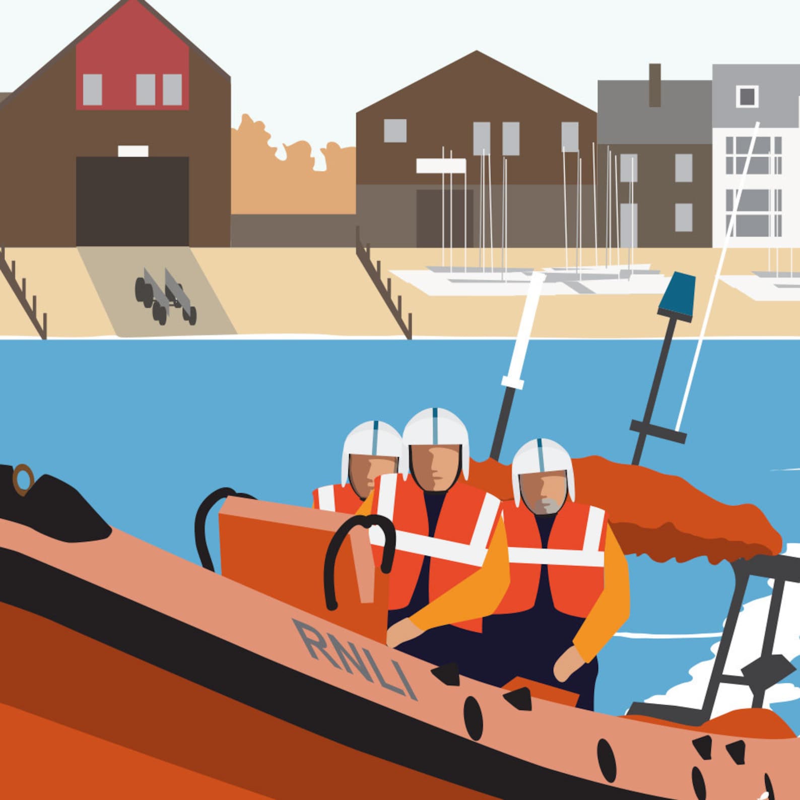 RNLI Boat Serving the Kent Coast. Whitstable. Travel Style - Etsy UK
