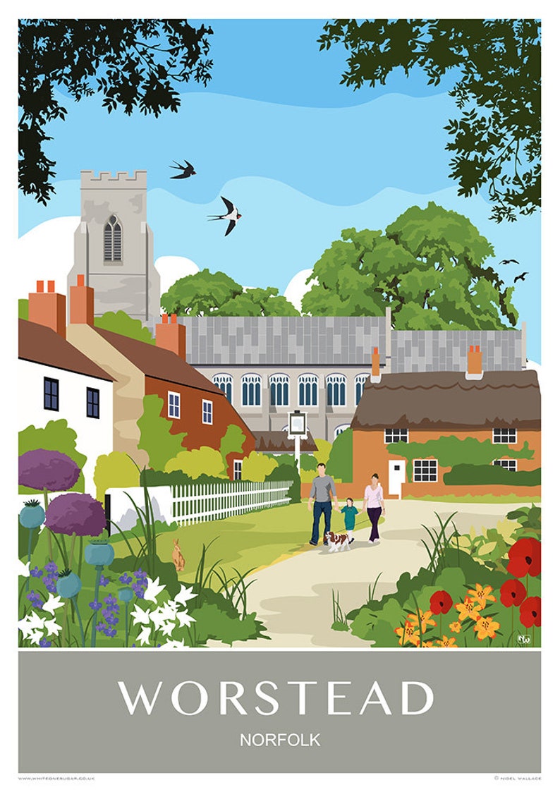 Worstead, Norfolk. Portrait A4, A3, A2, A1. Other Sizes Available - Etsy UK