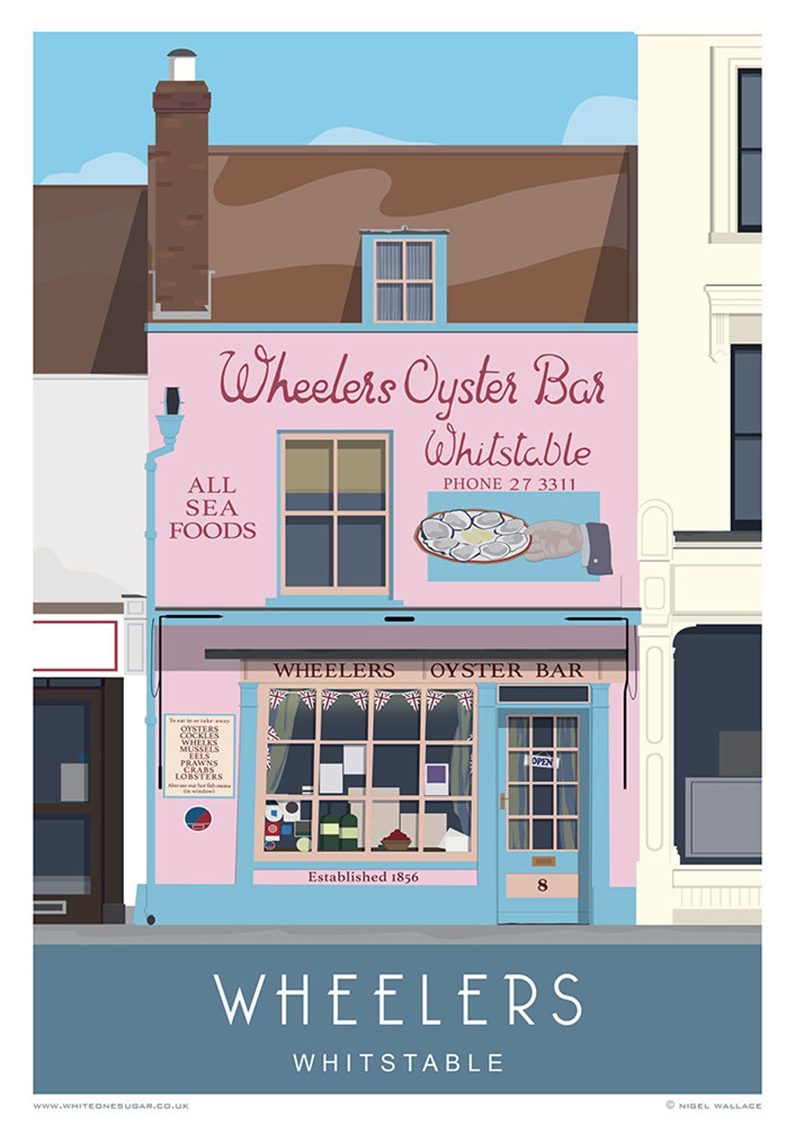Wheelers Oyster Bar Whitstable Kent. A4 A3 A2 A1 in - Etsy