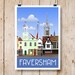 Faversham. Art Print Travel/railway Poster of Faversham Town Centre ...