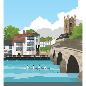 Henley-on-thames in Oxfordshire. Poster. Other Sizes Available as Well ...