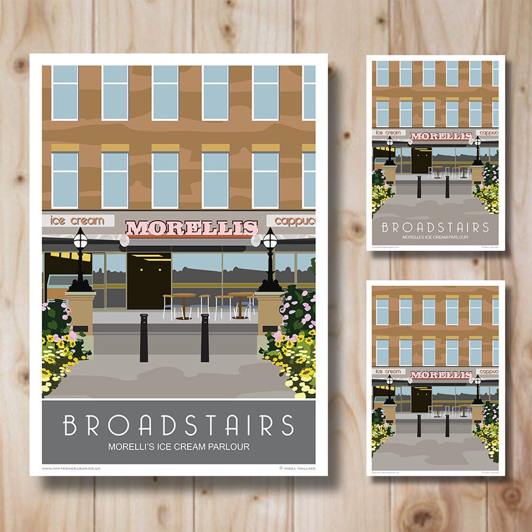 Morelli's, Broadstairs, Poster/print, Gelato Ice Cream Parlour ...