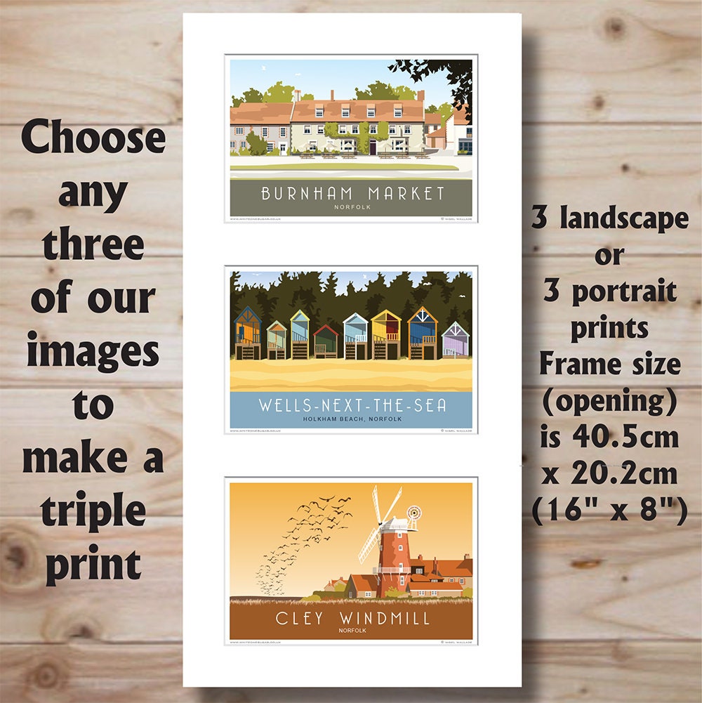 TRIPLE MOUNT. Any Three of Our Portrait or Landscape Prints in - Etsy UK