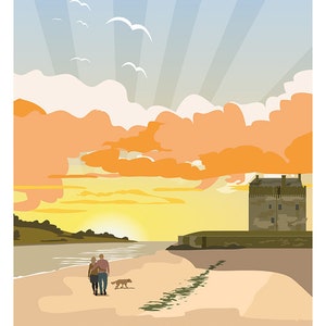 Brought Ferry Beach Sunset, Near Dundee Scotland, Travel Portrait, in ...