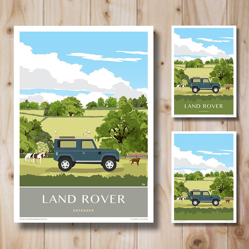 Land rover print - Etsy Nederland