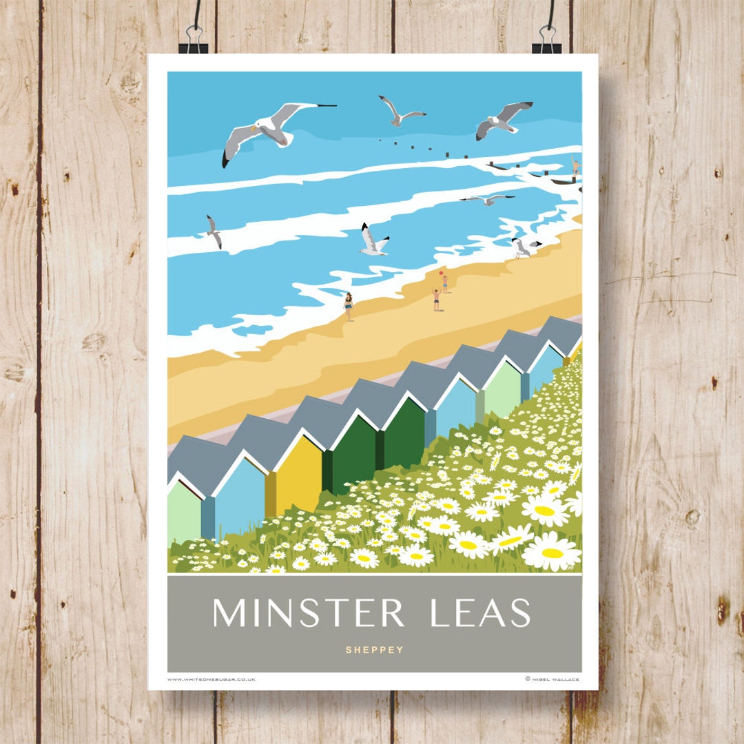 Minster Leas, Isle of Sheppey, Kent. A4, A3, A2, A1. Travel/railway ...