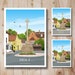 Holt Travel Poster, Print, North Norfolk. Retro Art Deco Style Design ...