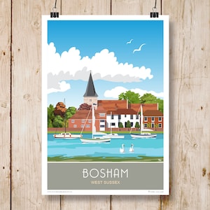 Bosham, Chichester Harbour, West Sussex. A4, A3, A2, A1. Sunrise View ...