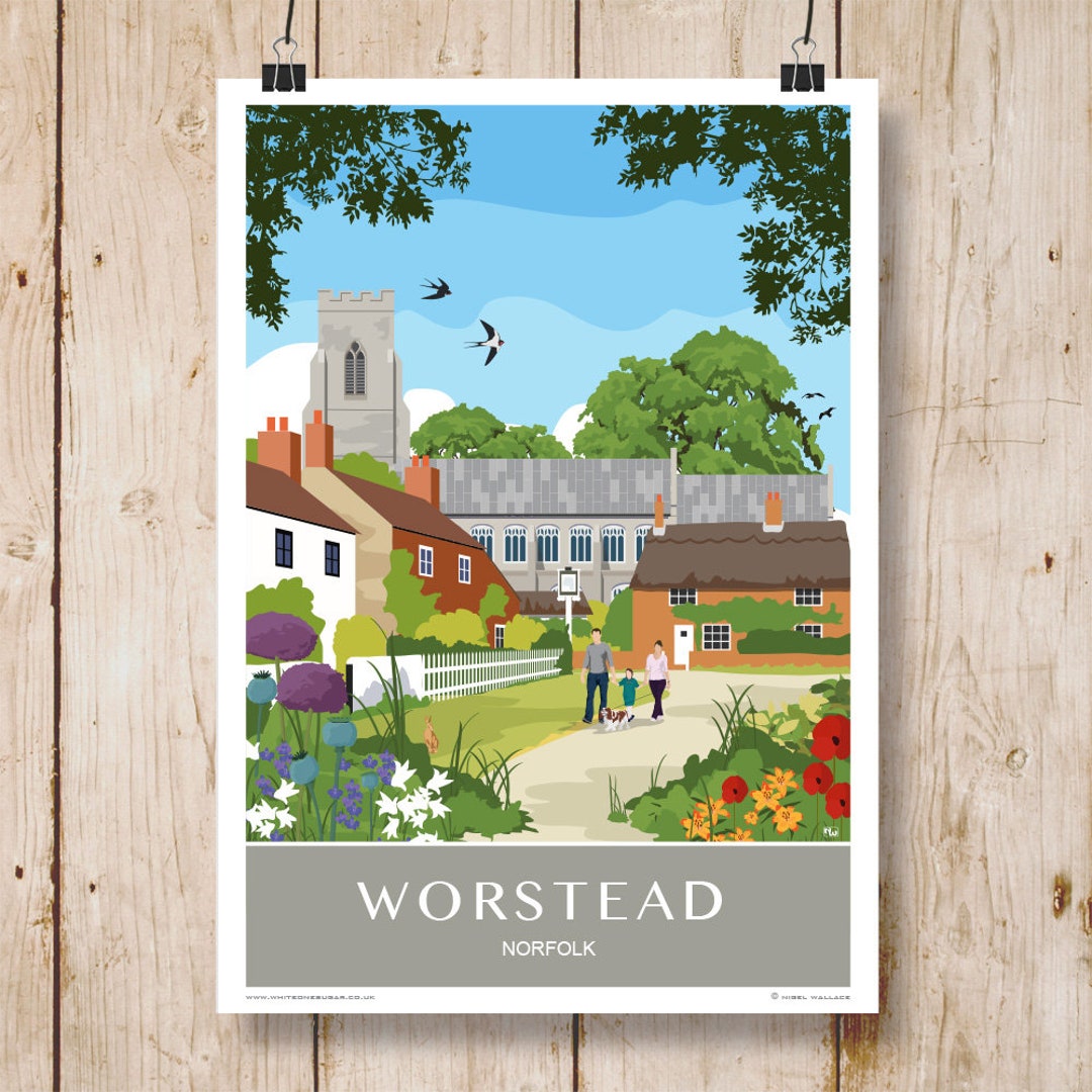 Worstead, Norfolk. Portrait A4, A3, A2, A1. Other Sizes Available - Etsy UK