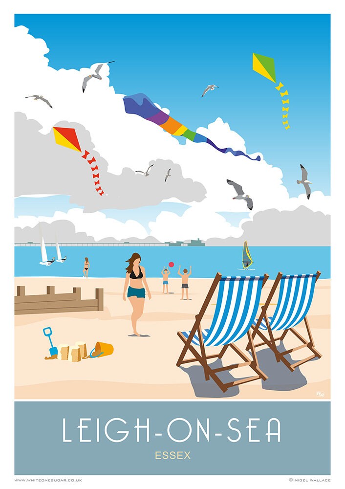 Leigh-on-sea Essex. Art Print Travel/railway. A4, A3, A2, A1. Other ...