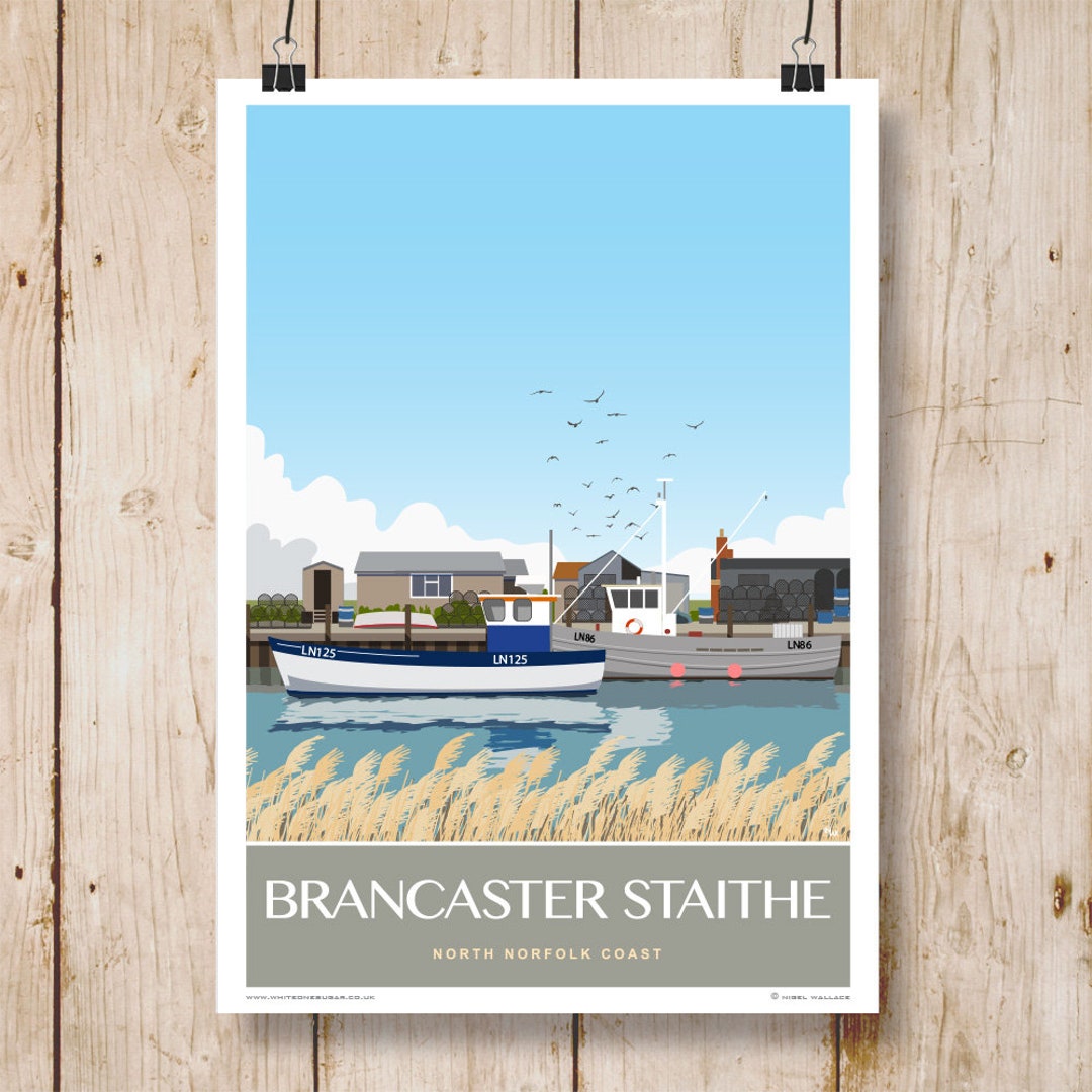 BRANCASTER STAITHE, North Norfolk Coast. Portrait A4, A3, A2, A1 - Etsy UK