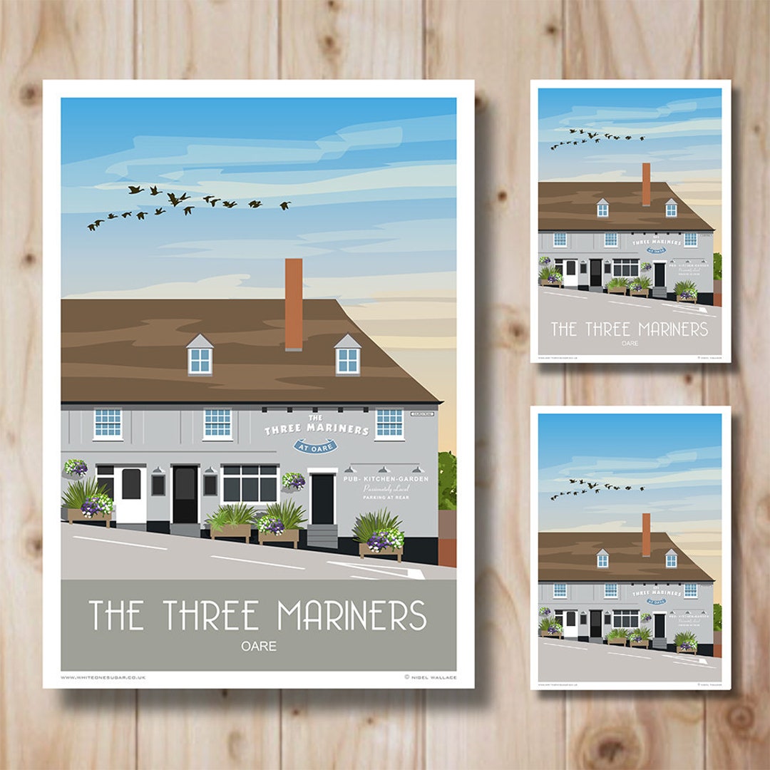 The Three Mariners, Oare, Faversham. Kent. Portrait, Retro, Art Deco ...