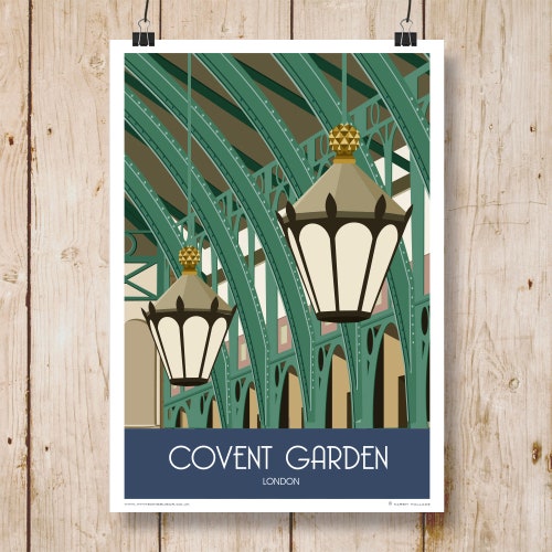 LONDON. Art Print Travel/railway Poster of Covent Garden | Etsy
