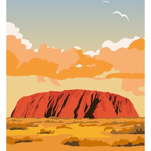 Uluru or Ayers Rock, Uluru-kata Tjuta National Park, Northern Territory ...