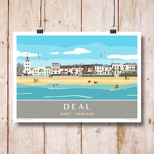 Deal Beach Scene. Portrait or Landscape A4, A3, A2, A1. Other Sizes Are ...