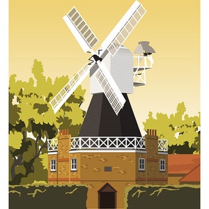Windmill on Wimbledon Common, Borough of Merton, London, Art Deco Style ...