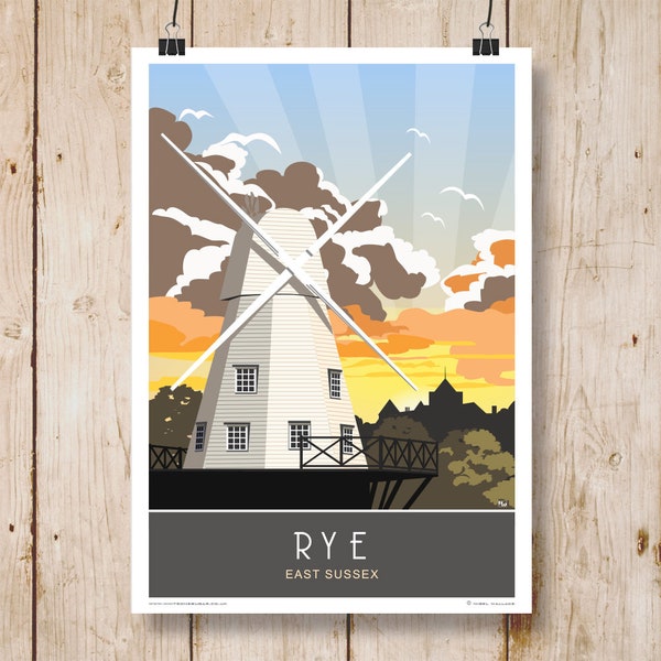 Retro Sunset Print - Etsy