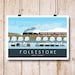 Folkestone. Art Print of Folkestone Harbour Bridge and Steam Train. A4 ...