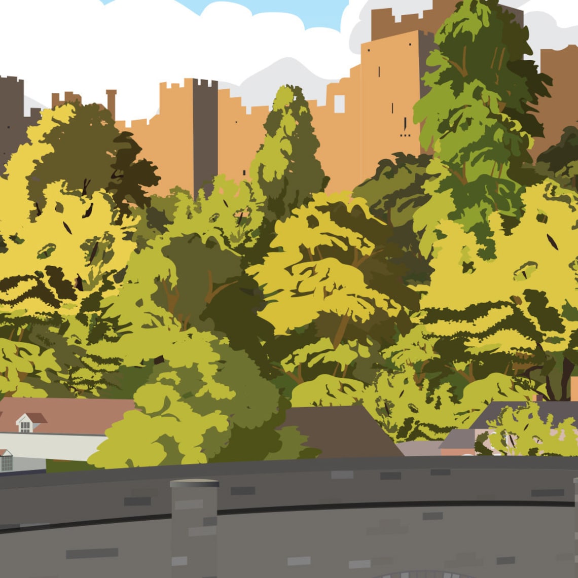 Ludlow, Shropshire. A4, A3, A2 & A1 Travel Poster - Etsy