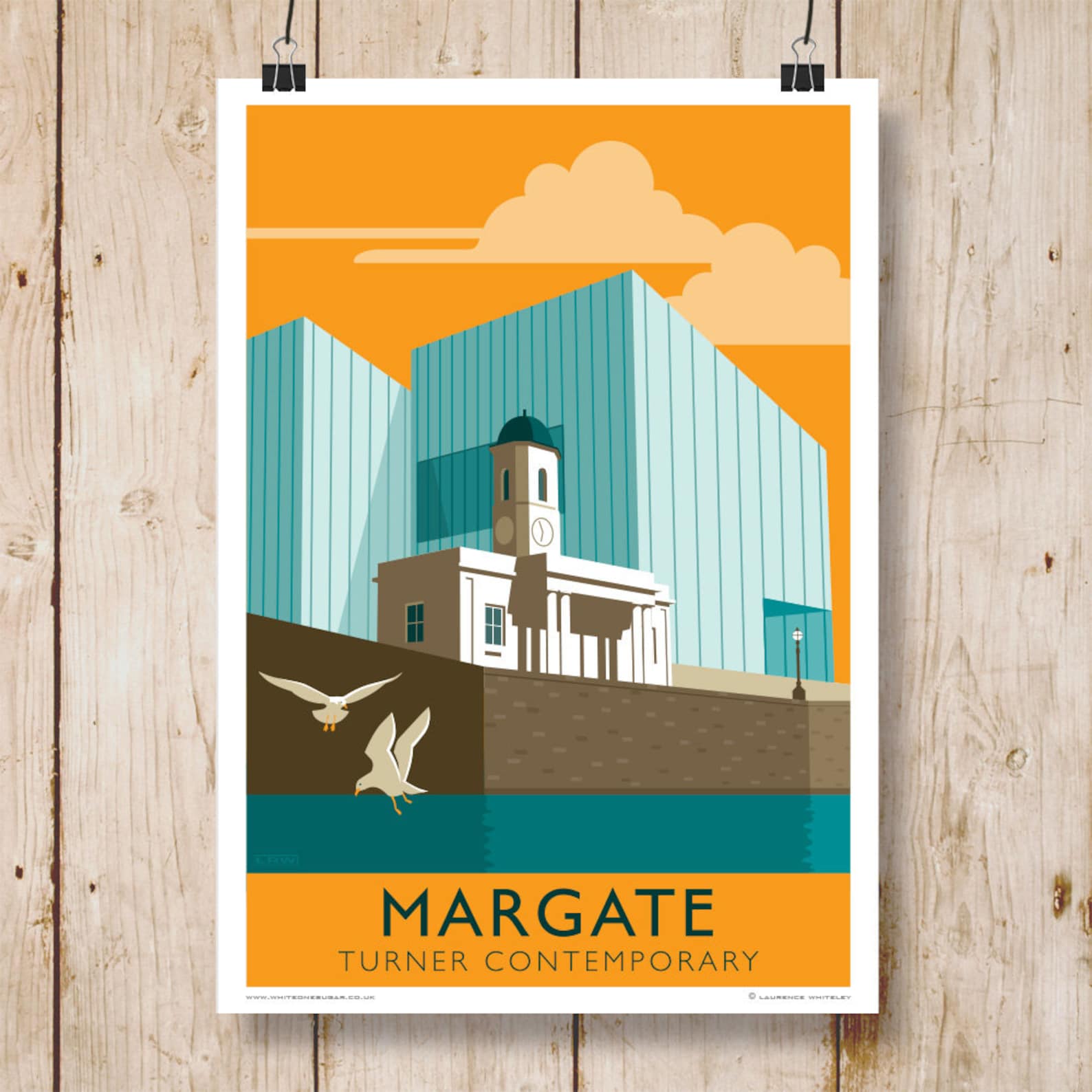 MARGATE. Retro Seaside Poster Margate Turner Contemporary One - Etsy