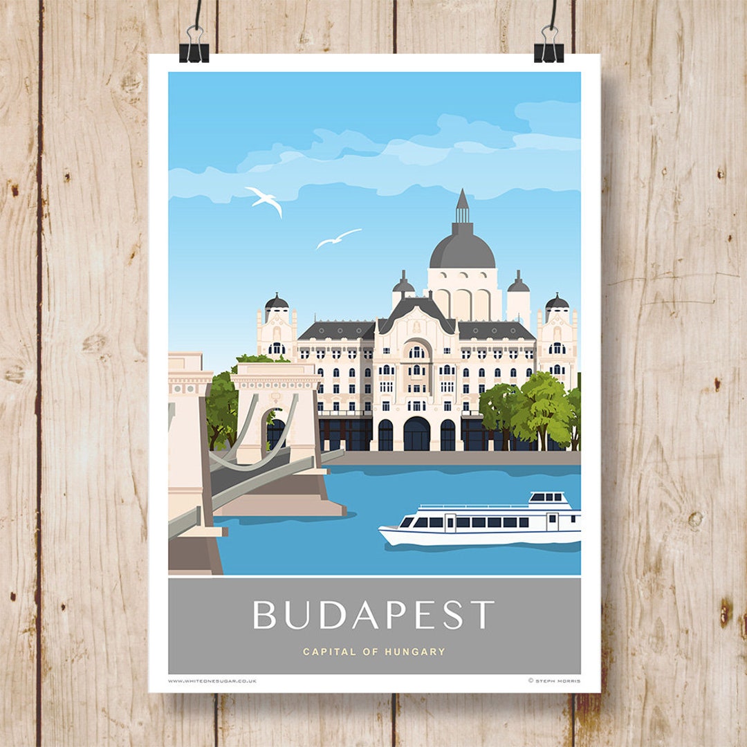 Budapest, Hungary. Travel Poster. A4, A3, A2, A1 - Etsy