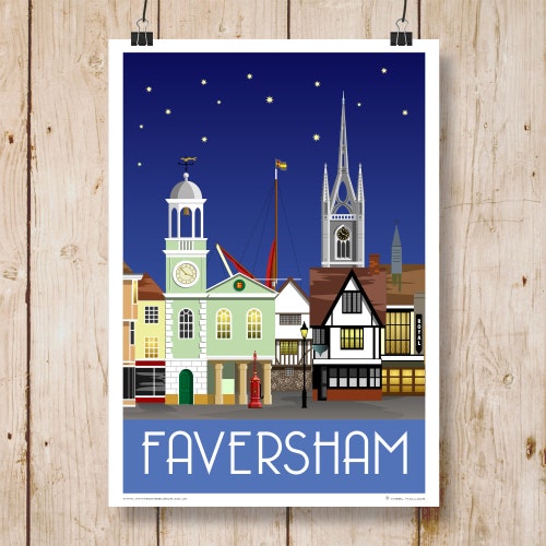 Faversham. Art Print Travel/railway Poster of Faversham Town - Etsy UK